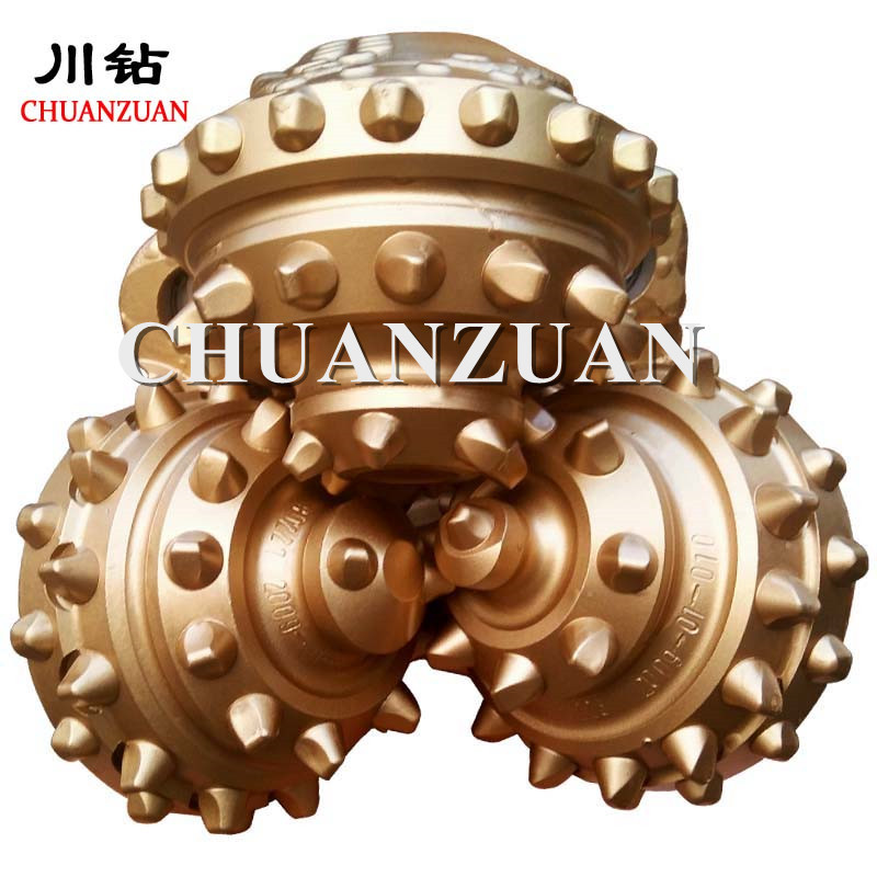 Rubber Sealed Bearing TCI Tricone Bit High Rotary Speed 6 5/8"API Reg Pin